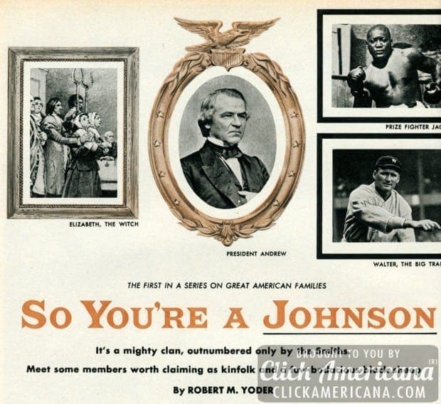So Your Last Name Is Johnson 1955 Click Americana So Your Last Name Is Johnson 1955 Click Americana