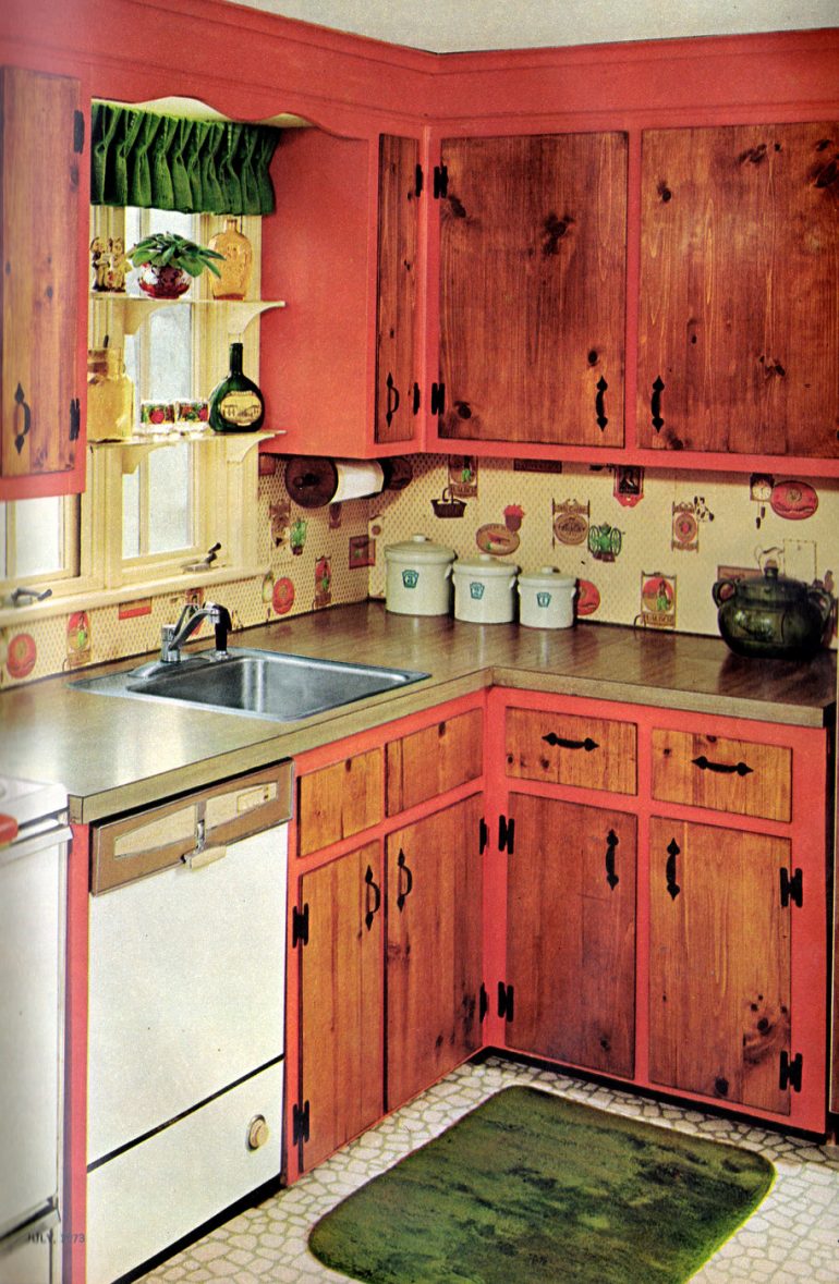 18 cute & cheap kitchen cabinet facelift ideas from the 60s & 70s ...