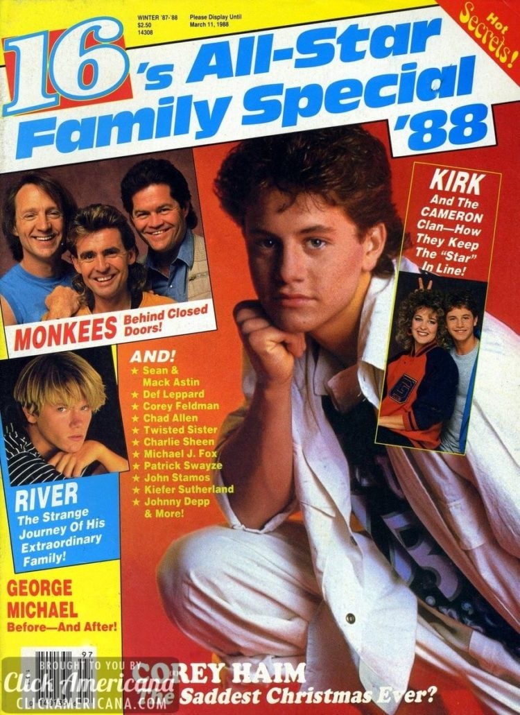 16 Magazine in the 1980s tracked the most popular teen heartthrobs ...