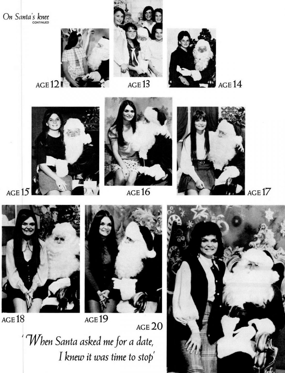 Photos with Santa from decades ago don't really look all that different ...