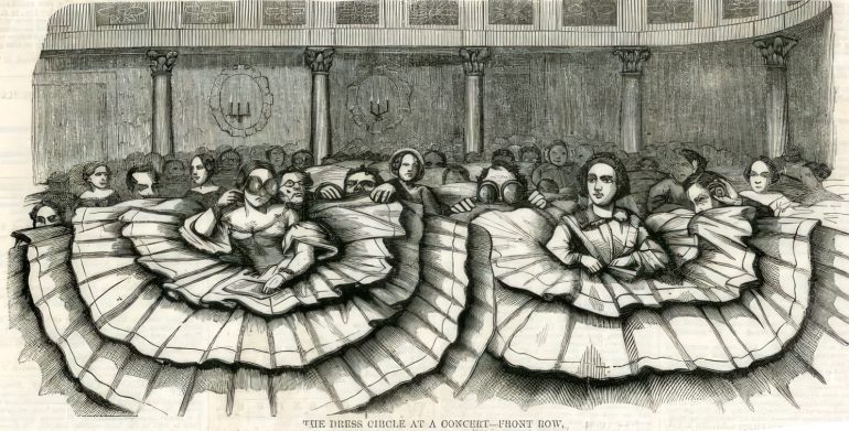 Crinolines & petticoat skirts were big style in the 1950s... and in the 1850s - Click Americana