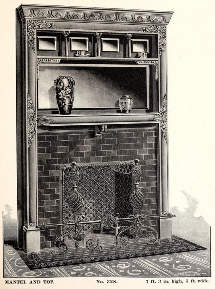 Two dozen fashionable Victorian fireplaces from the 1880s - Click Americana