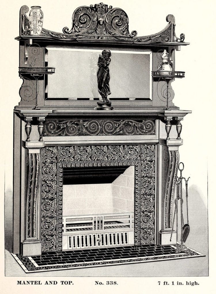 Two dozen fashionable Victorian fireplaces from the 1880s - Click Americana