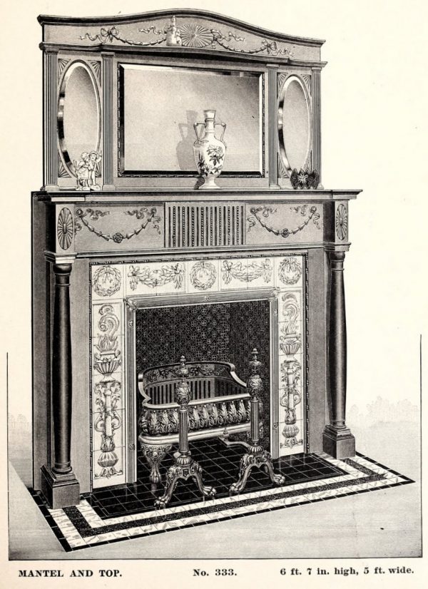 Two dozen fashionable Victorian fireplaces from the 1880s - Click Americana