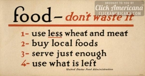 WWI food rationing posters (1917-1919) - Click Americana
