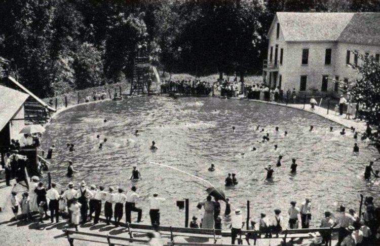 Huge old outdoor public swimming pools like these made summertime cool ...