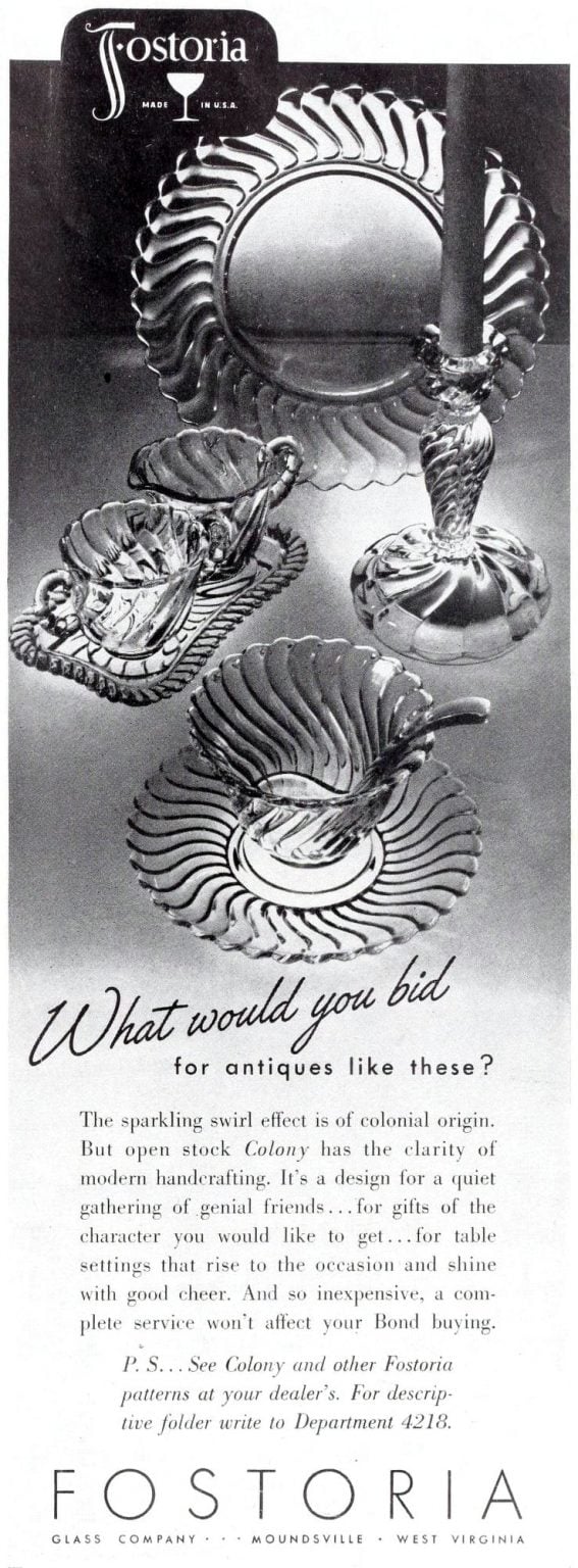 Vintage Fostoria glass: 100+ gorgeous patterns, colors & styles of the ...