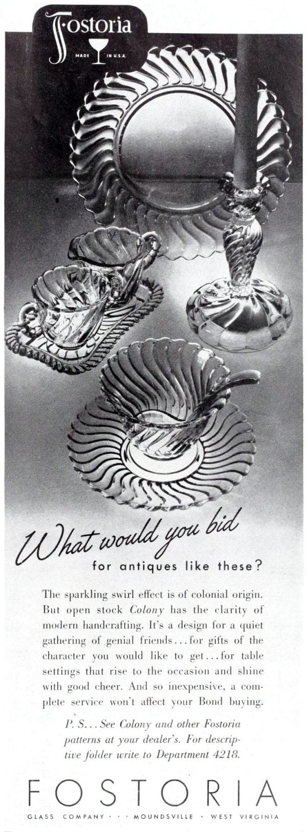 Vintage Fostoria glass: 100+ gorgeous patterns, colors & styles of the ...