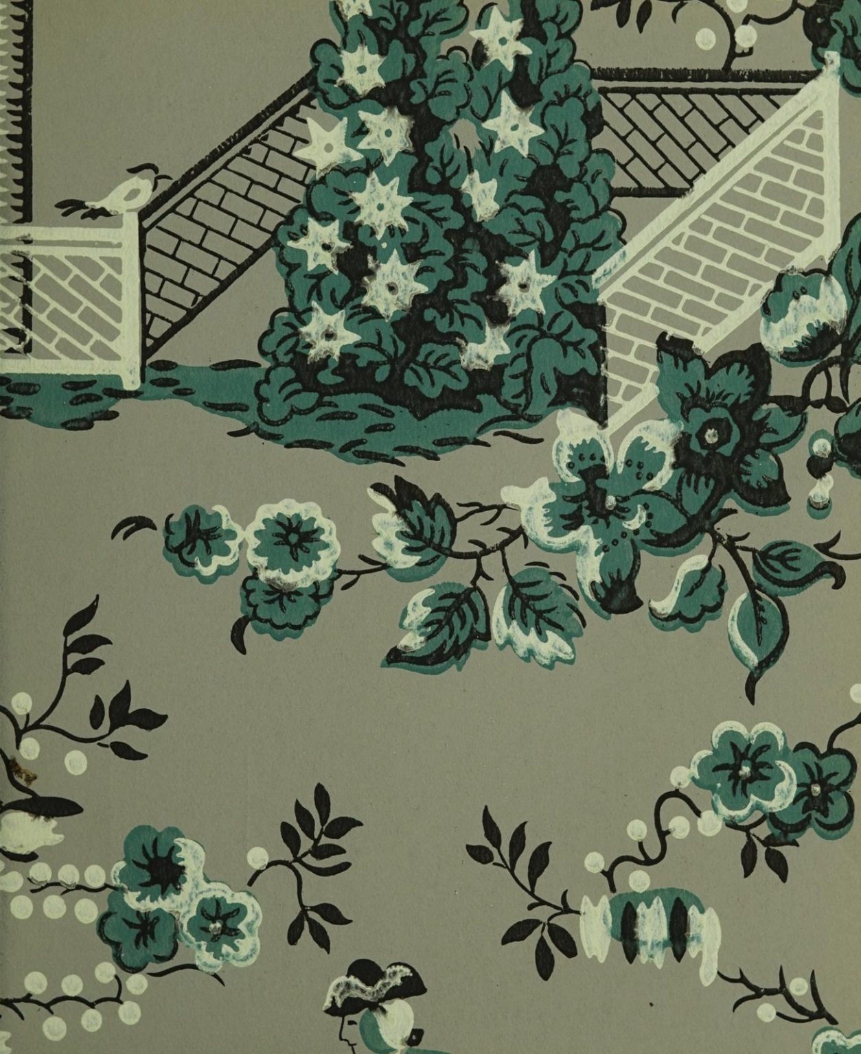 Vintage 1940s wallpaper: See 150 authentic wallpaper samples of popular ...