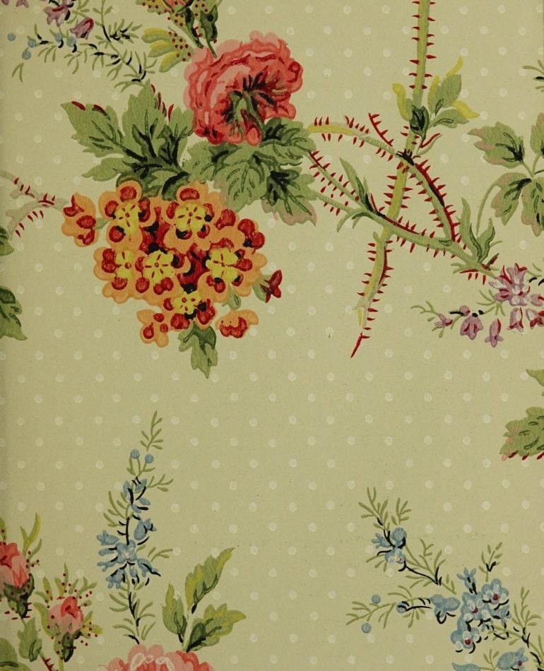 Vintage 1940s wallpaper: See 150 authentic wallpaper samples of popular ...