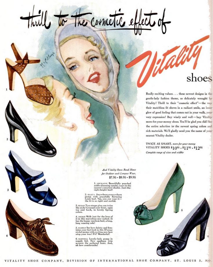 Gorgeous women's shoes from the 1940s: See stylish high-heeled vintage ...