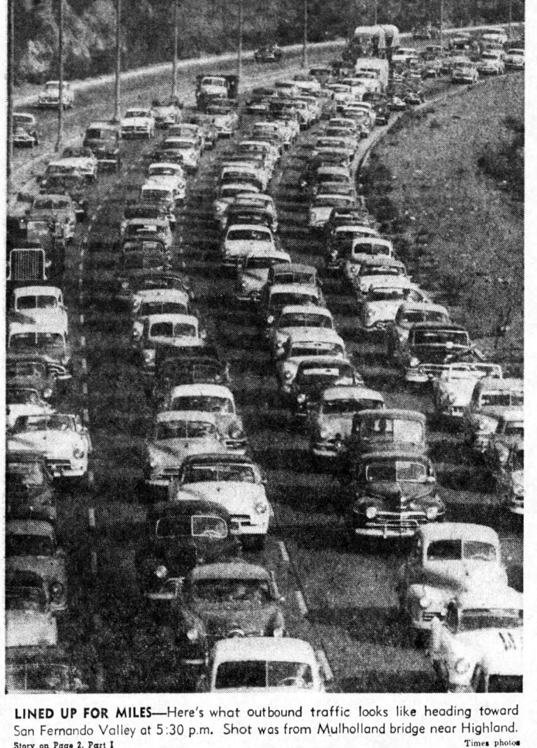 See what California rush hour traffic was like in the 1950s - Click ...