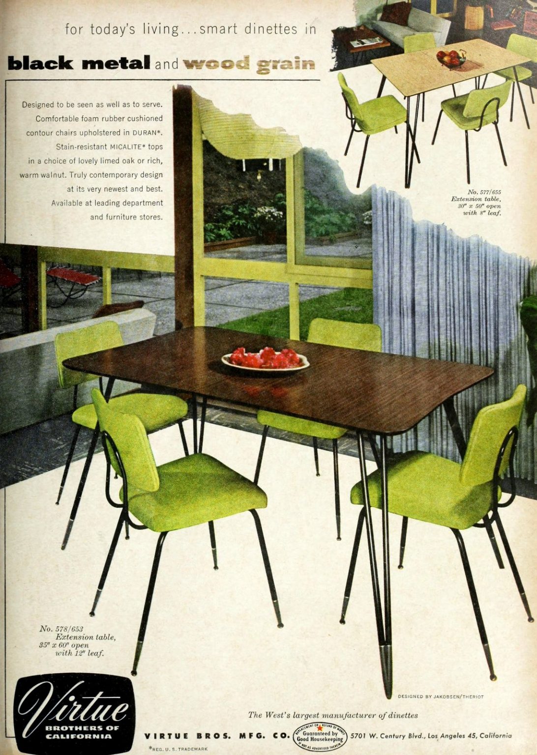 50 compact vintage dining room sets from the 40s & 50s with that minimalist mid century vibe ...