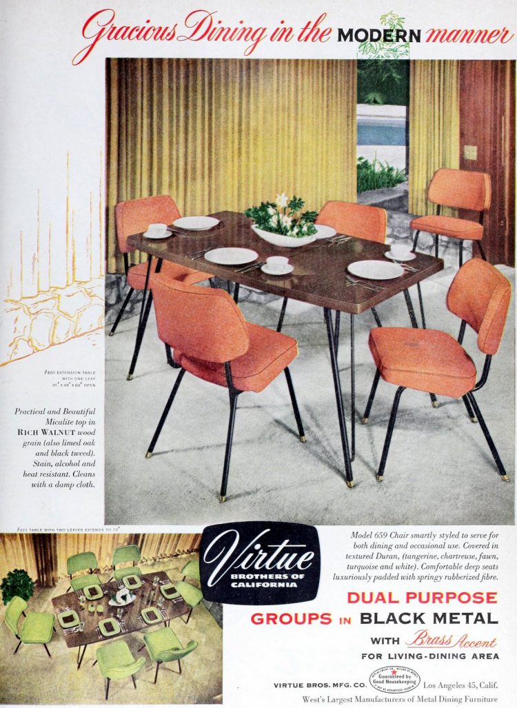 50 compact vintage dining room sets from the 40s & 50s with that ...