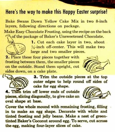 Cute vintage Easter cakes from the 1950s & 1960s - Click Americana