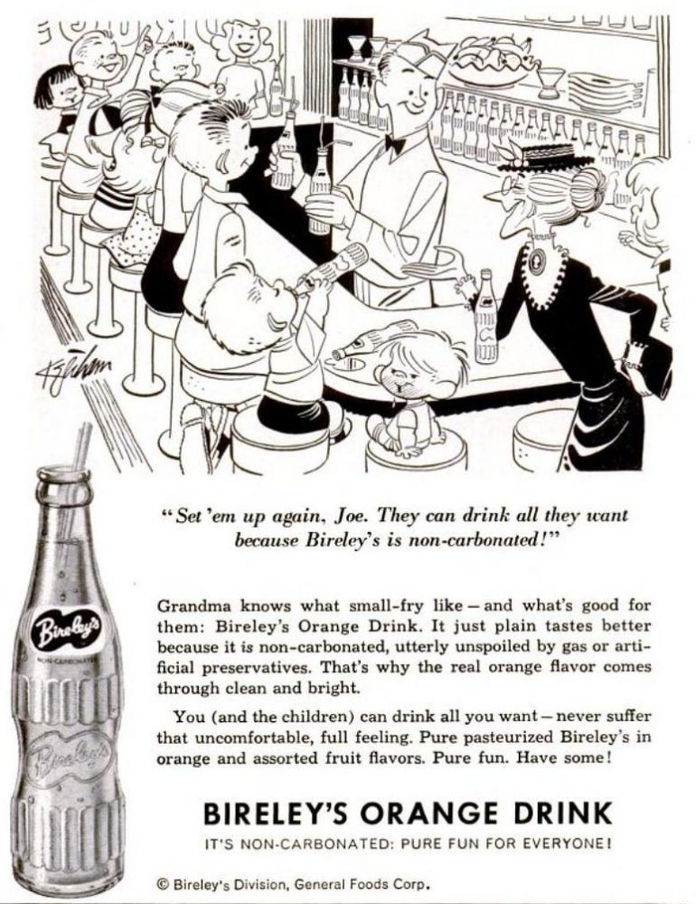1950s orange soft drinks & sodas, including old Bireley's & Crush ...