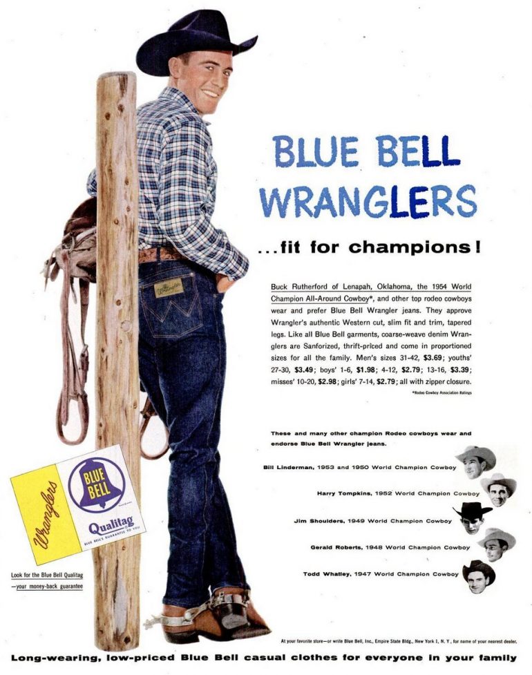 Vintage Wrangler jeans let folks in the 1950s get some rodeo style ...