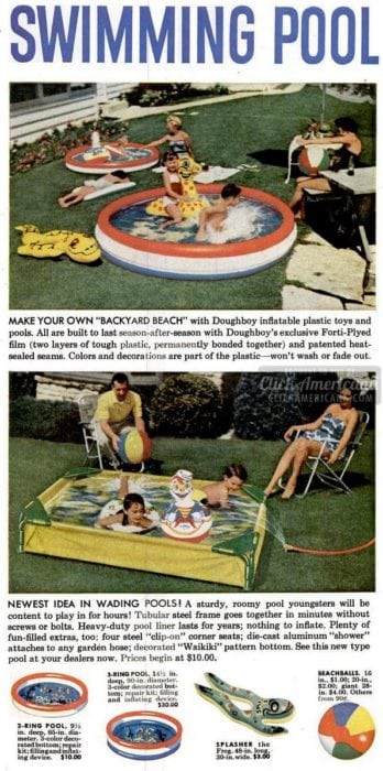 See vintage kiddie swimming pools & little inflatable backyard wading ...