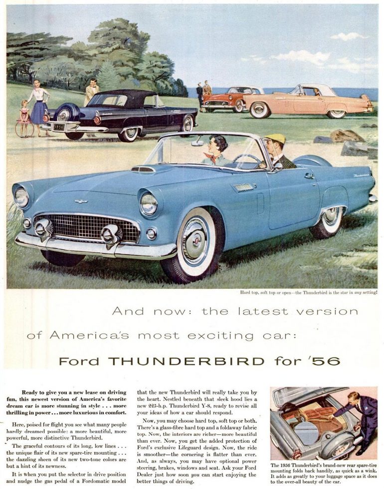 See how much 1950s Ford Thunderbirds changed during their first years ...