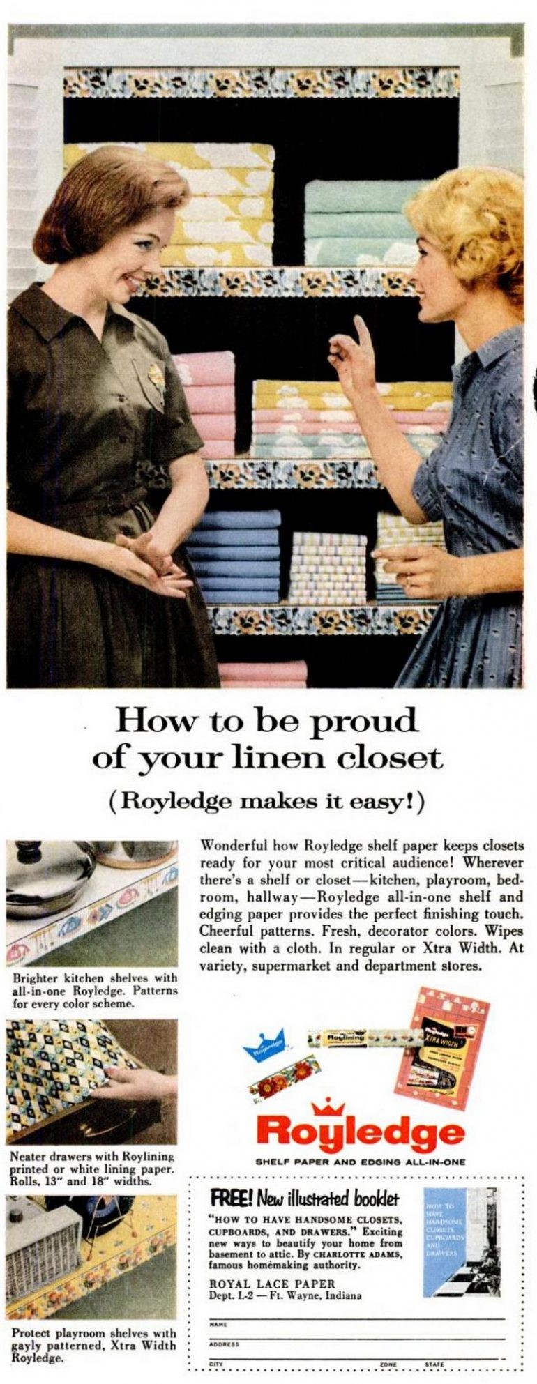 Retro shelf edging & lining paper from the '50s & '60s - Click Americana