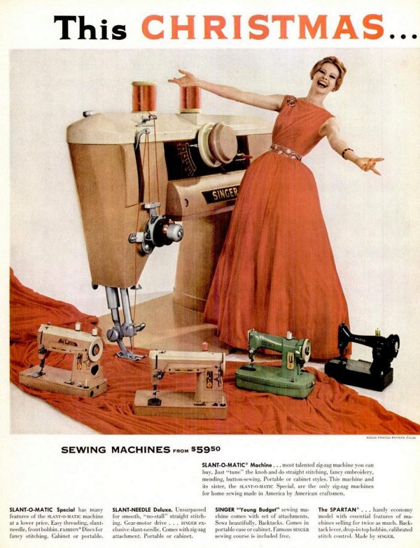 1960s sewing machines made zigzags, embroidery, fancy stitches & more ...