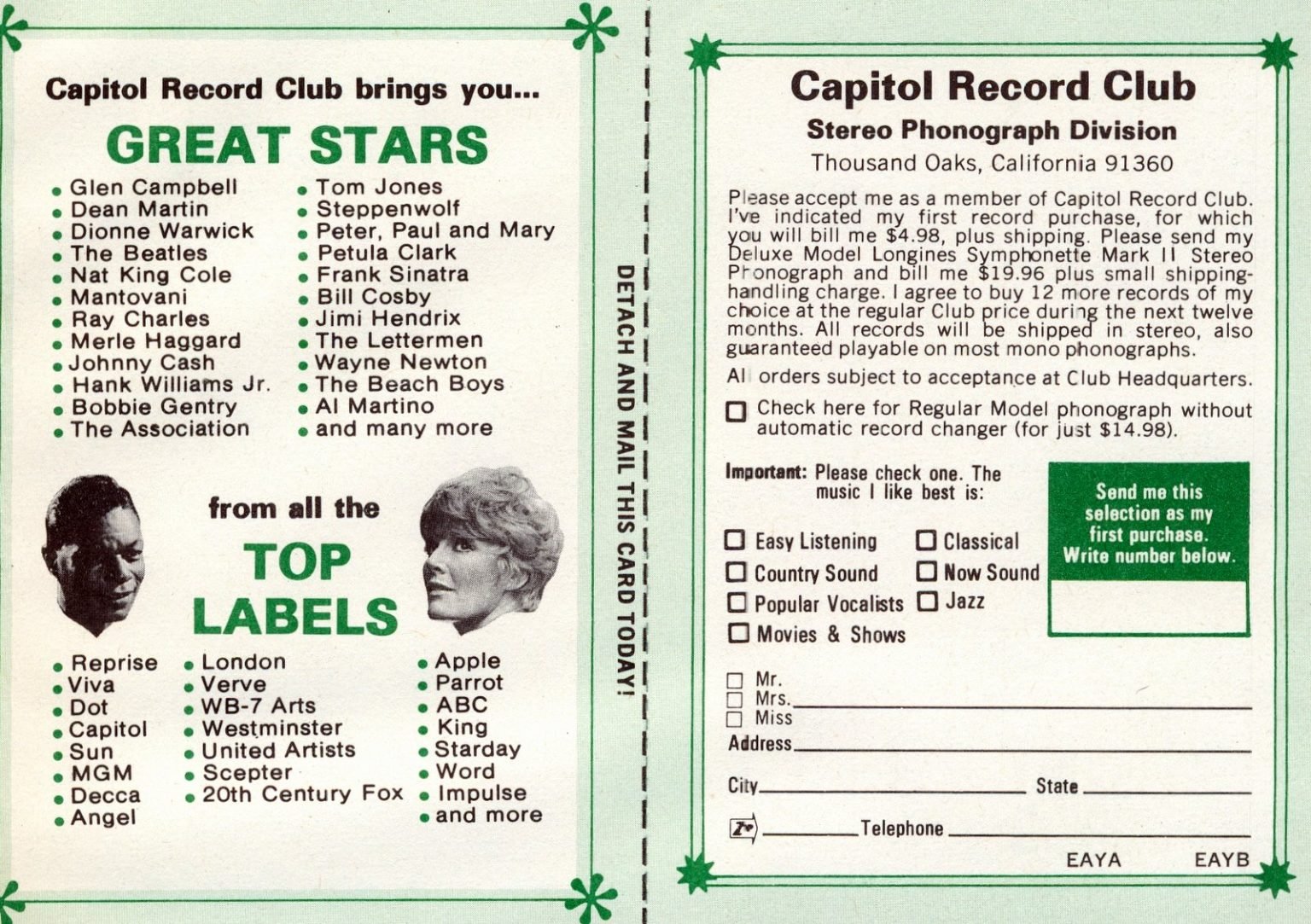 How Columbia House & other mail-order record clubs sold vinyl albums ...