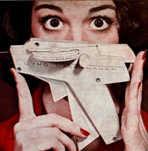 How the old-fashioned Dymo label maker made embossed self-adhesive ...