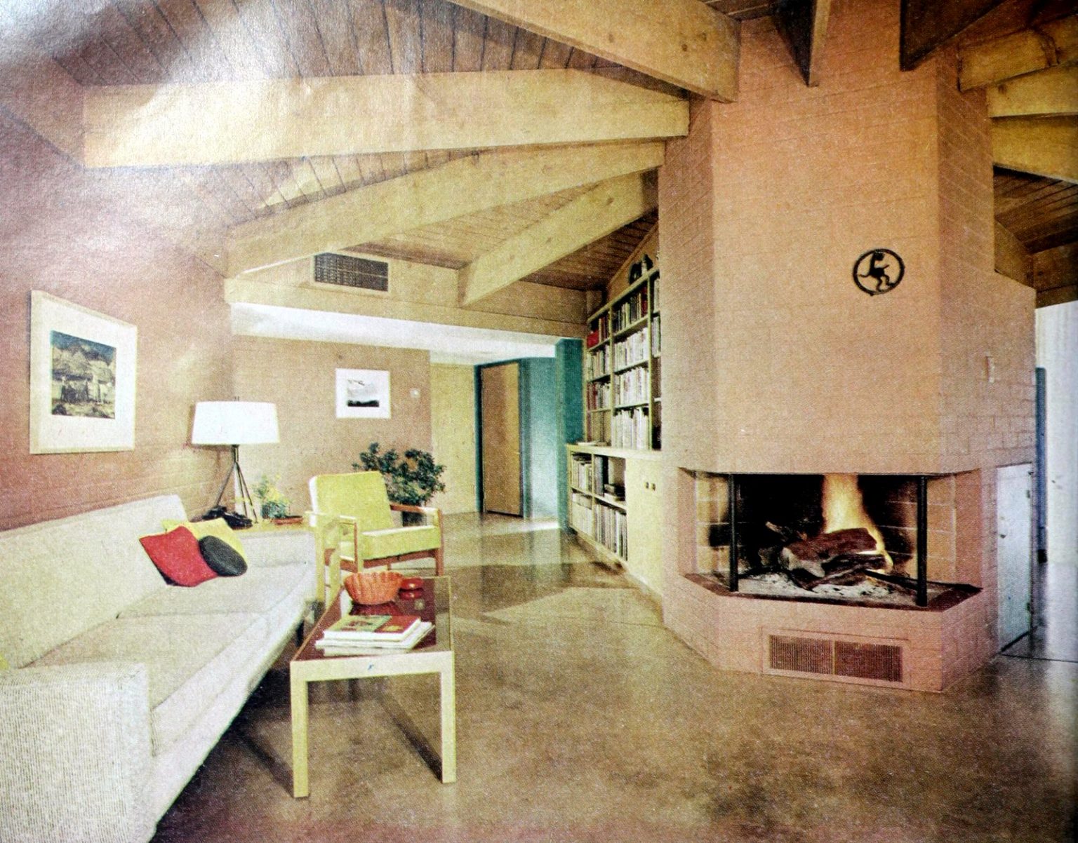 Mid century modern living room decor: 50+ vintage photos showing bold ...