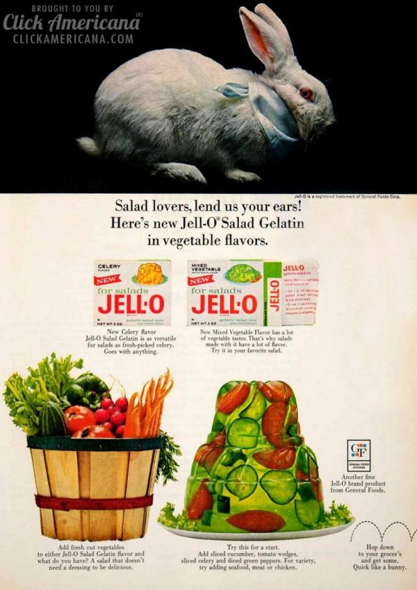 Jell-O Salad Gelatin: Would you eat jello in celery & mixed vegetable ...