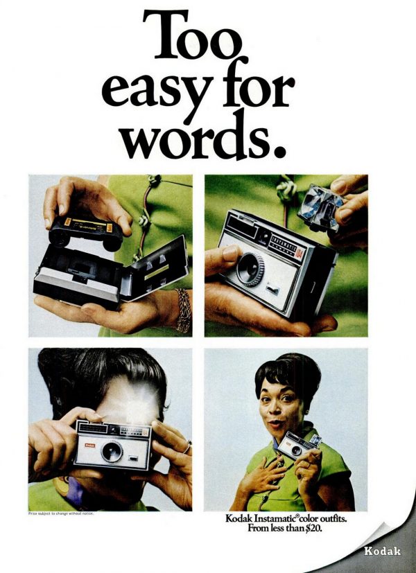 The extremely popular Kodak Instamatic camera was simple, boxy & iconic ...