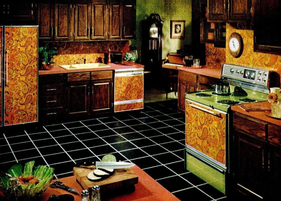 Crazy, colorful retro 60s kitchens, with bright & bold decorator ...