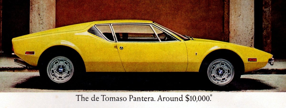 de Tomaso Pantera, imported for Lincoln-Mercury (1971) - Click Americana