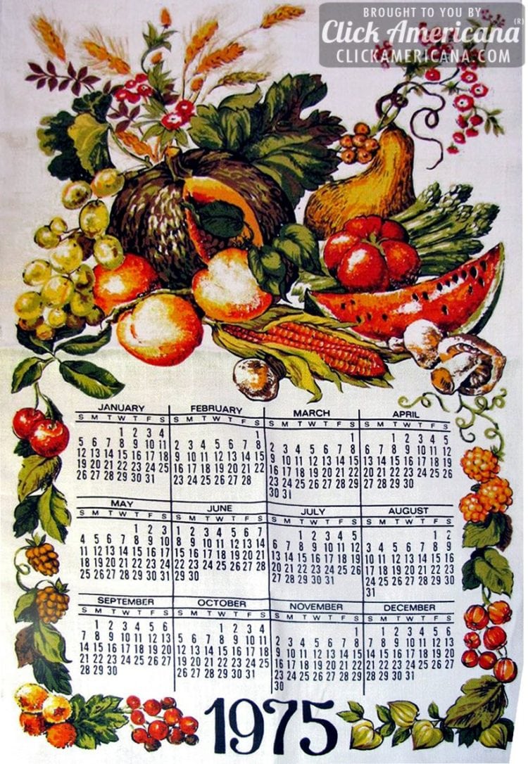 See 20 old-fashioned cloth calendars that lived on as kitchen ...