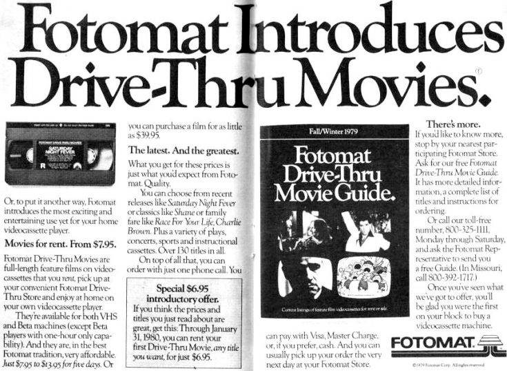The drive-up Fotomat store offered fast & easy next day film developing ...