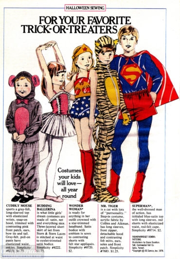Vintage Halloween costume patterns from the 70s: Popular styles you ...