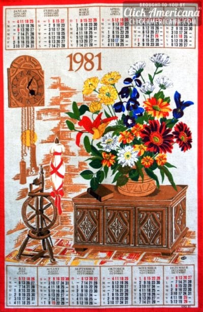 See 20 old-fashioned cloth calendars that lived on as kitchen ...