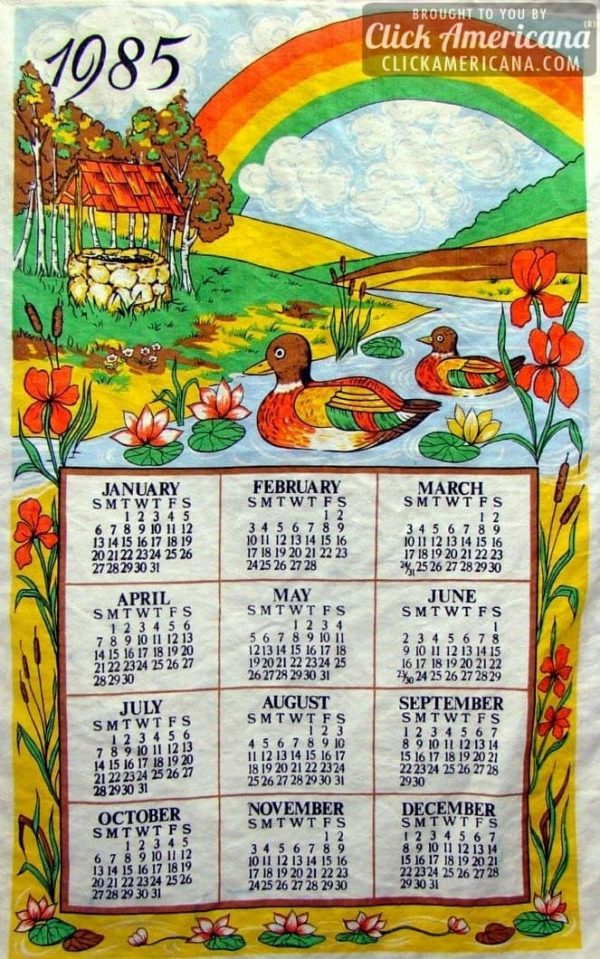See 20 old-fashioned cloth calendars that lived on as kitchen ...
