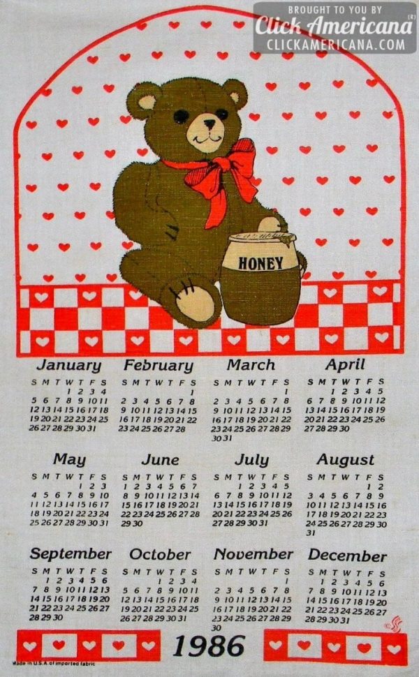 See 20 old-fashioned cloth calendars that lived on as kitchen ...