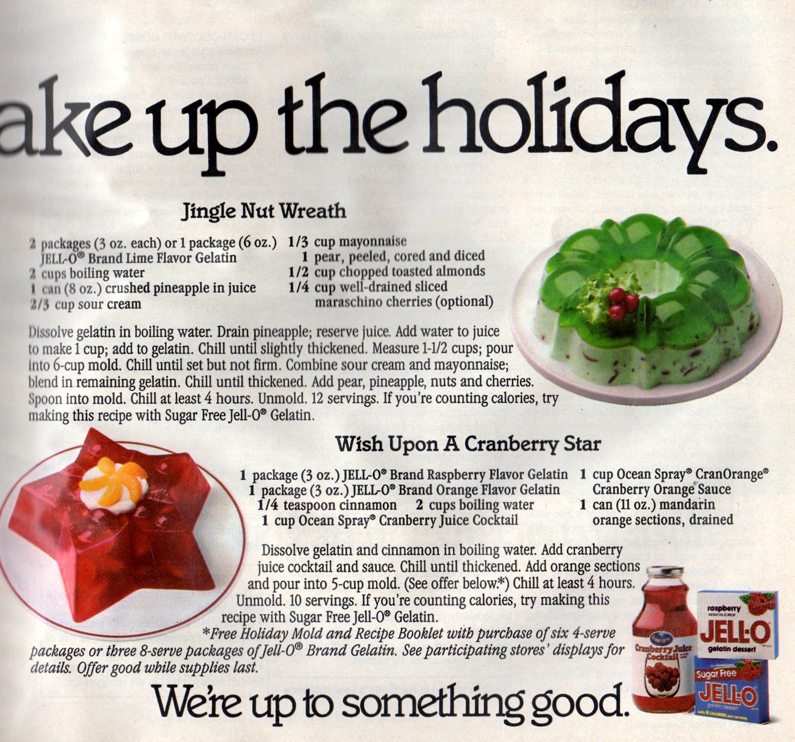 3 Christmas Jello recipes from the '80s: Jingle nut wreath, Cup of good ...