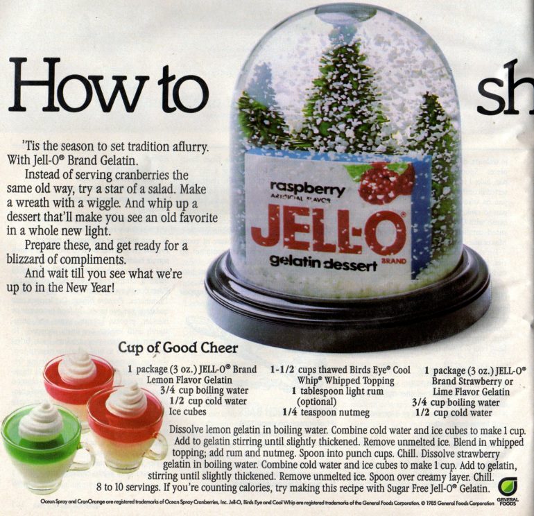 3 Christmas Jello recipes from the '80s: Jingle nut wreath, Cup of good ...