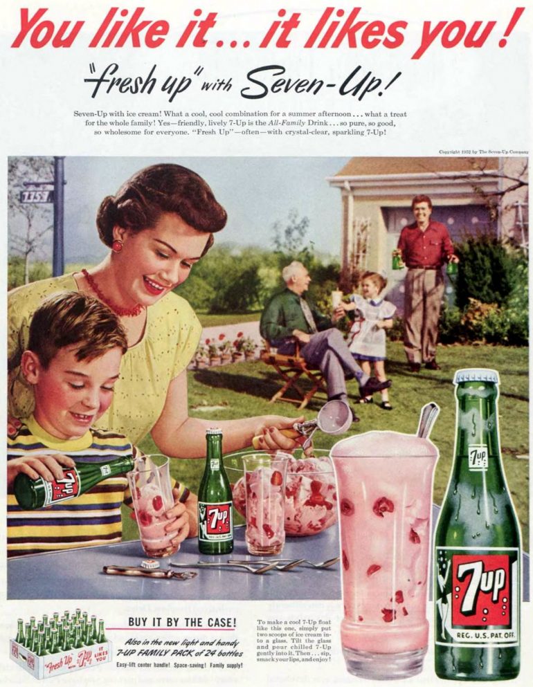 7-Up float: Combine Seven-Up soda & ice cream for a truly retro treat ...