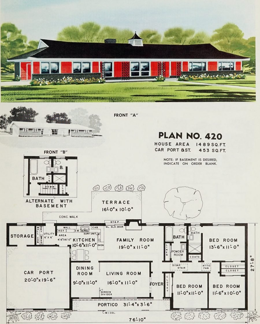 The most popular 1970s house plans: Ranch, contemporary, split levels ...