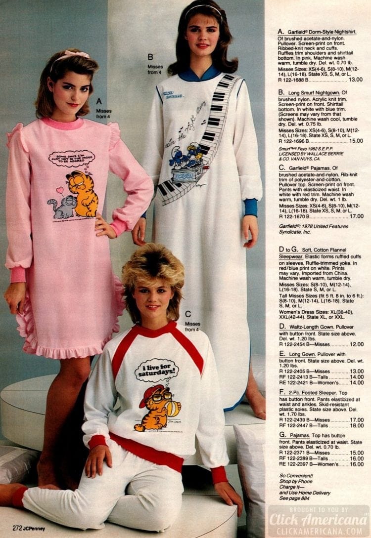 Goodnight, gals! '80s pajamas, old-fashioned flannel nightgowns & other ...