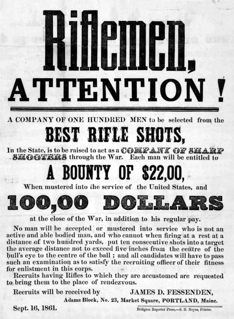 10 Civil War recruitment posters & broadsides (1861-1864) - Click Americana