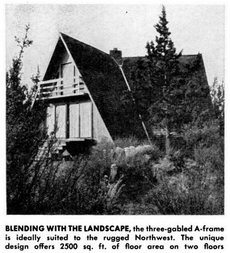 Vintage A-frame house plans for second homes & vacation cabins: 12 cool ...