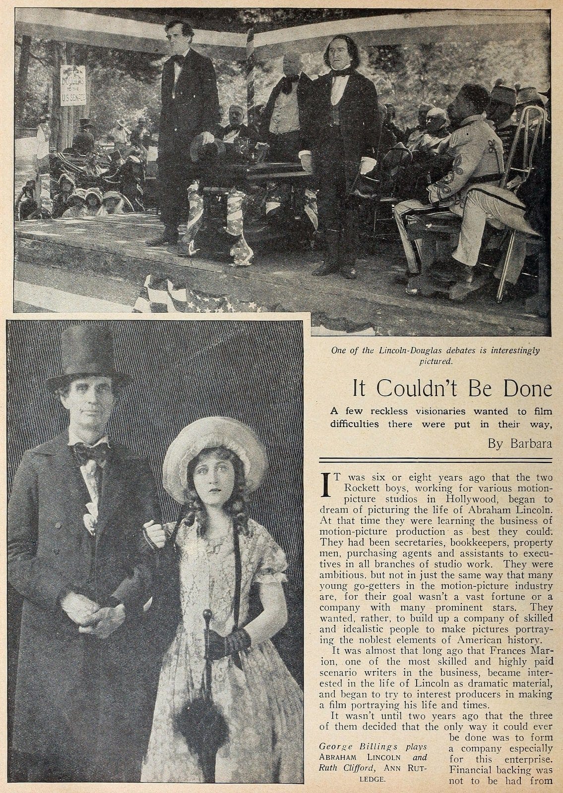 Why the classic movie 'Dramatic Life of Abraham Lincoln' won raves and ...