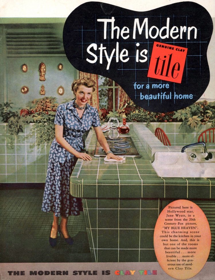 31 vintage 1950s kitchen tile design ideas - Click Americana