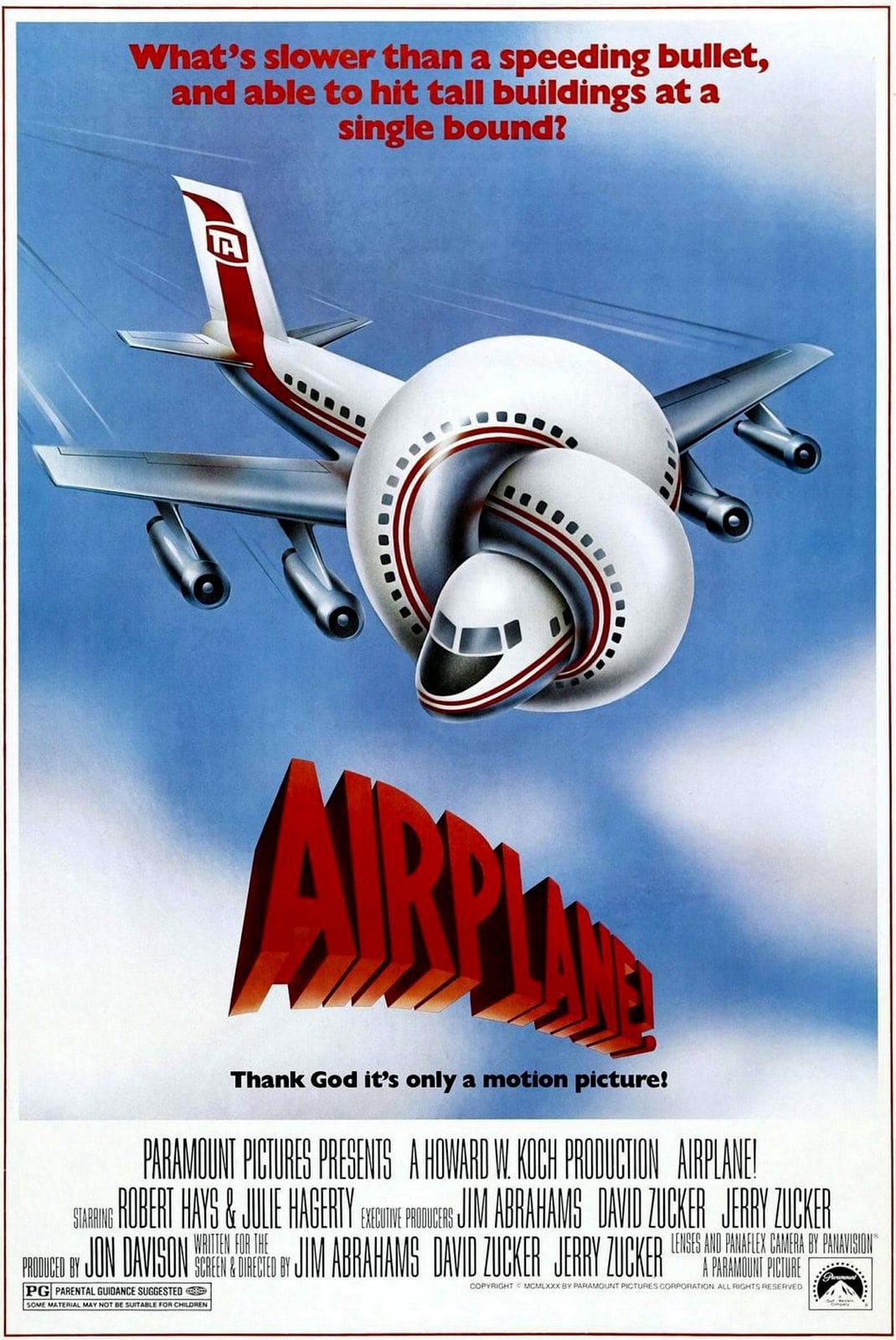 Airplane! A zany spoof on Hollywood disaster movies (1980) - Click ...