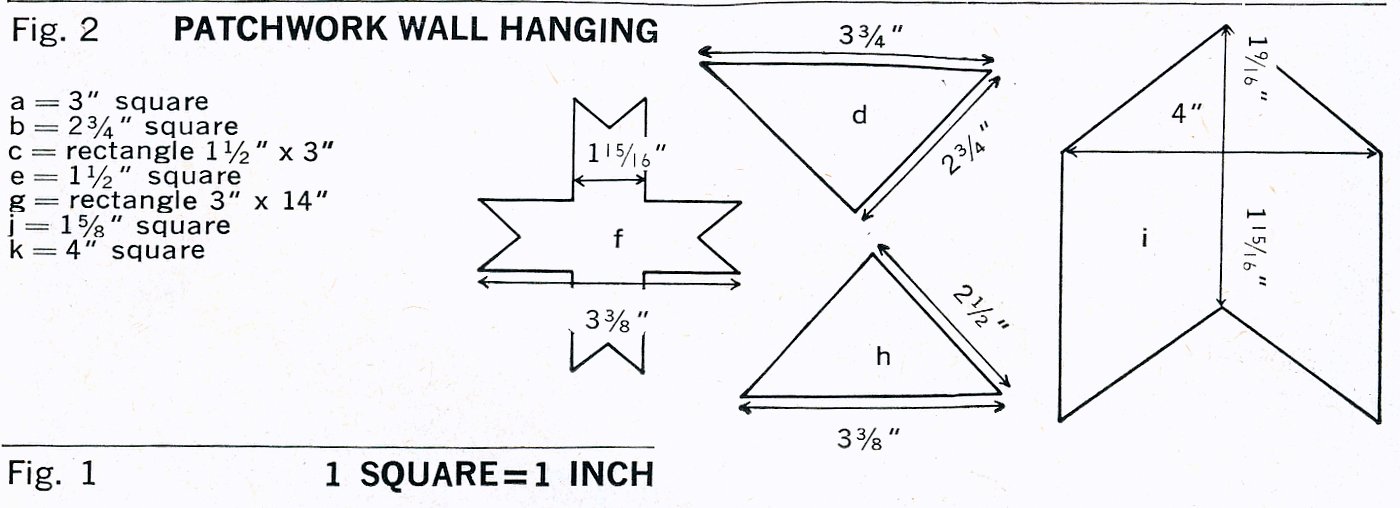 How to make an American folk patchwork wall hanging (1976) - Click ...