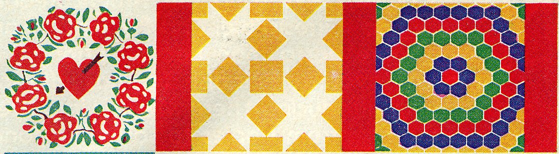 How to make an American folk patchwork wall hanging (1976) - Click ...